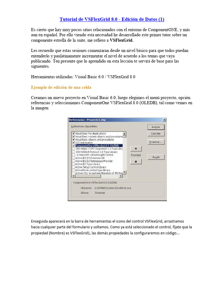 Tutorial de VSFlexGrid 8 | PDF | Ingeniería Informática | Informática