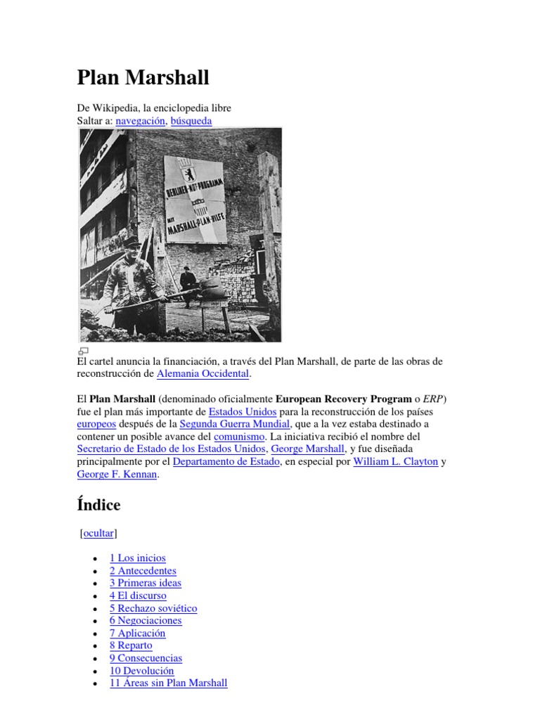 Plan Marshall | PDF | plan Marshall | Unión Soviética