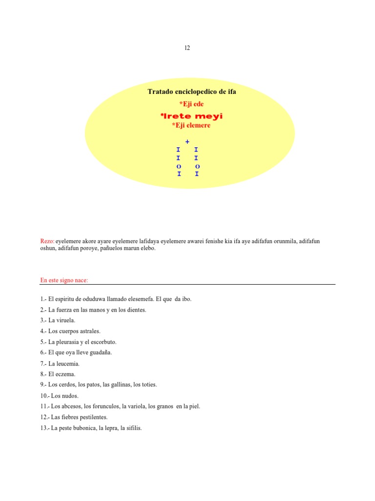 Irete meyi: Tratado enciclopedico de Ifa | PDF | Santeria | Religión y ...