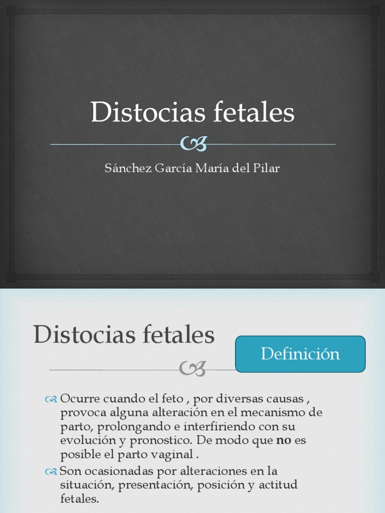 Distocias fetales: Causas, tipos y manejo de las complicaciones del ...
