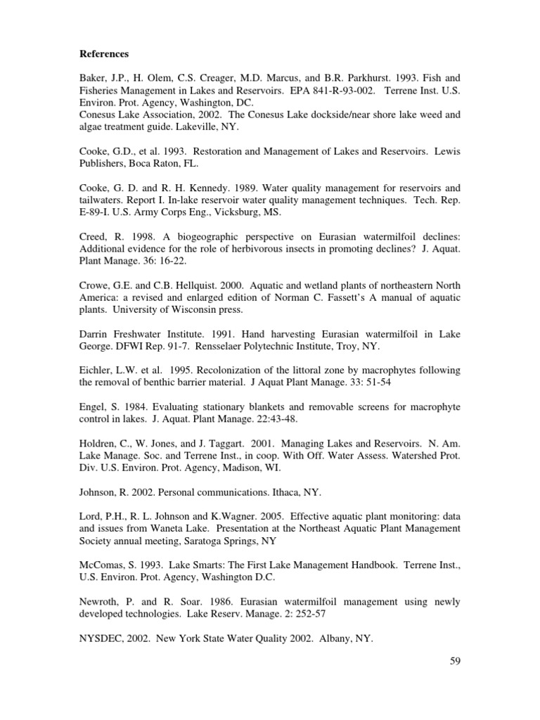 Aquatic Plant Management Plan Guide | PDF | Introduced Species ...