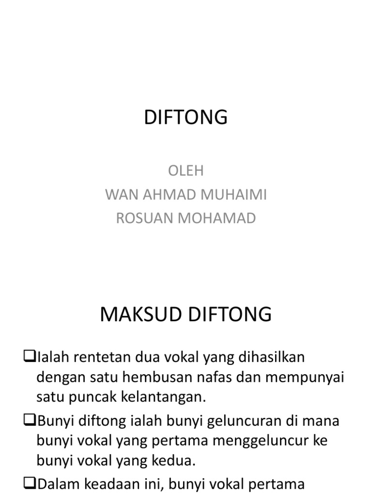 DIFTONG | PDF
