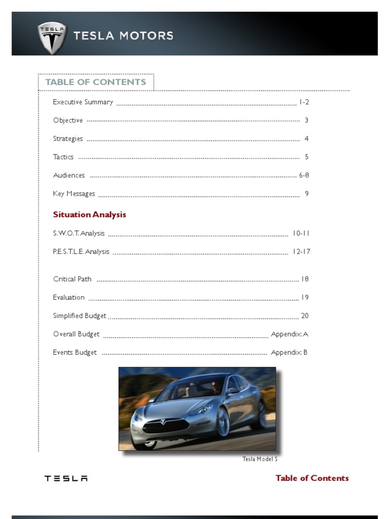 Final Tesla Communications Plan PDF | PDF | Electric Vehicle | Electric Car