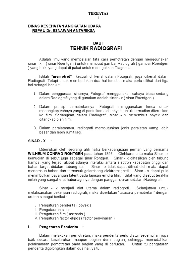 Prosedur Pemeriksaan Radiologi 3 | PDF