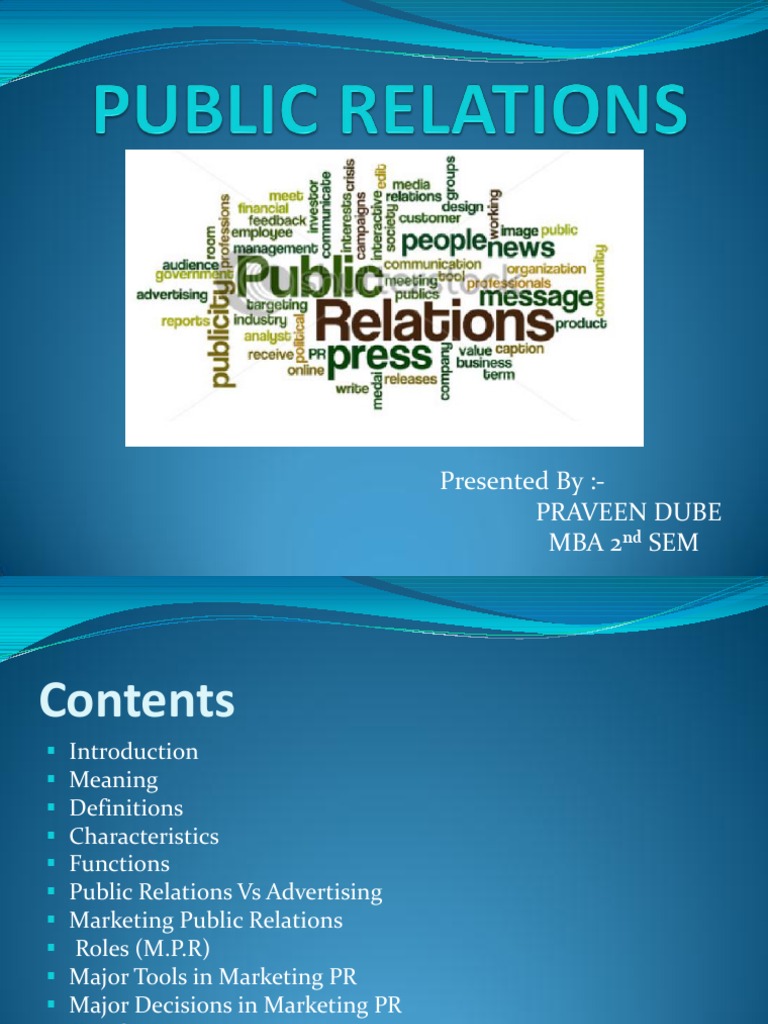 Public Relations | Download Free PDF | Public Relations | Advertising