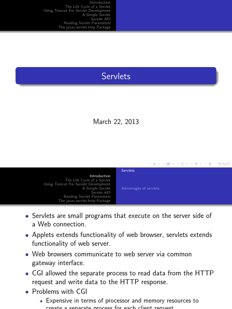 Servlet | PDF | Java Servlet | Web Server