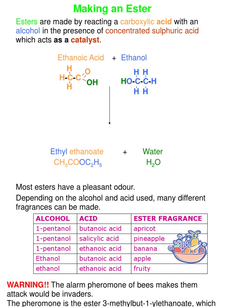 How to Make Esters - Form Fragrances from Acids and Alcohols | PDF