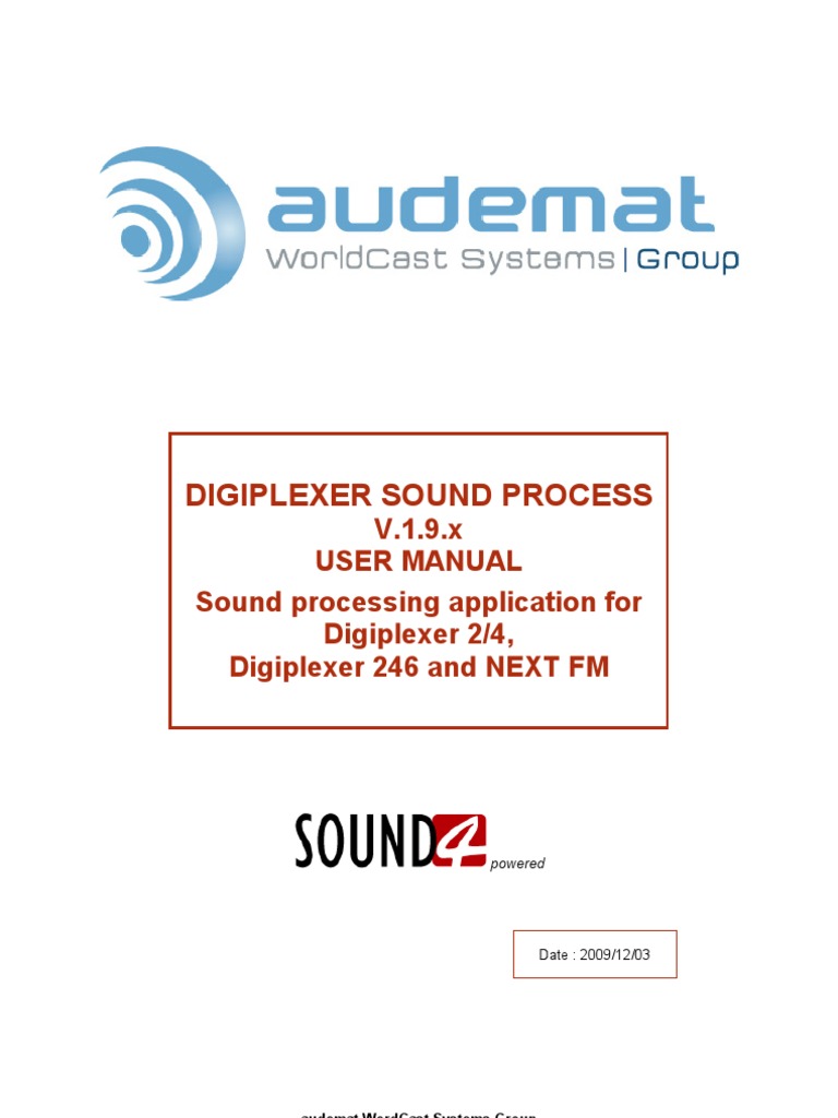 Digiplexer Sound Process Manual | PDF | Frequency Modulation | Input/Output