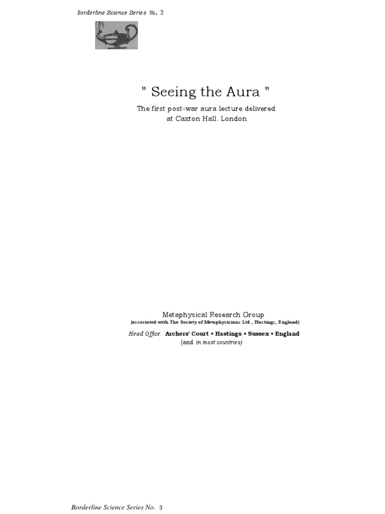Seeing The Aura Bss 3 Pdf Infrared Photoelectric Effect