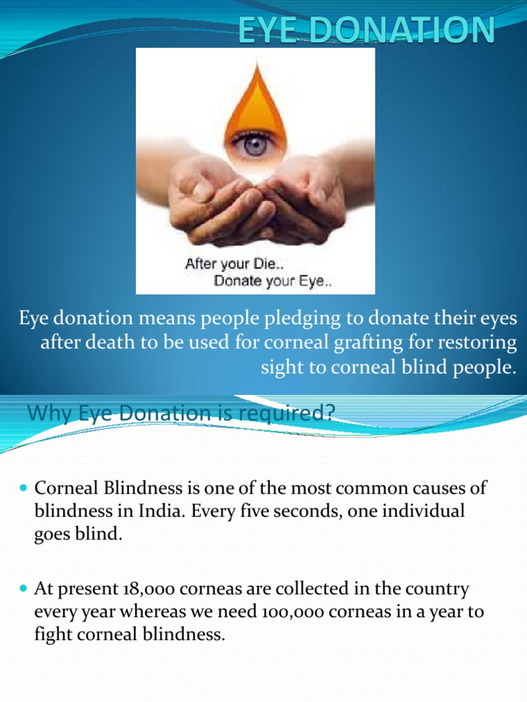 Importance of Eye Donation Explained | PDF | Cornea | Organ Donation