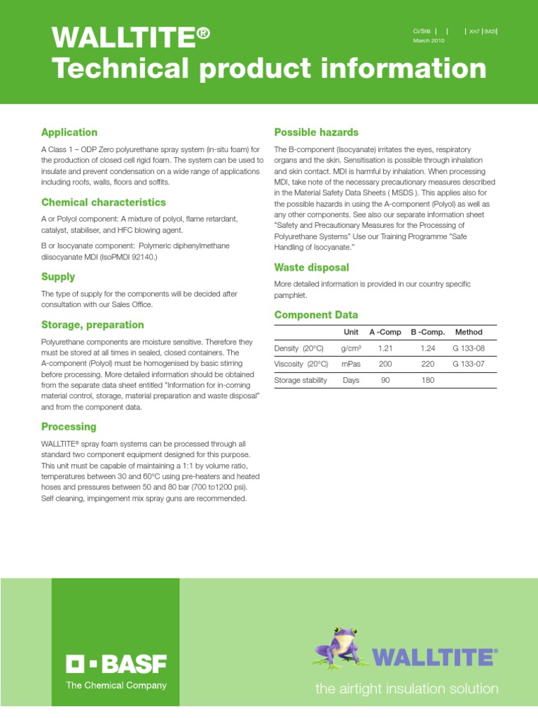 WALLTITE Technical Data | Download Free PDF | Applied And ...