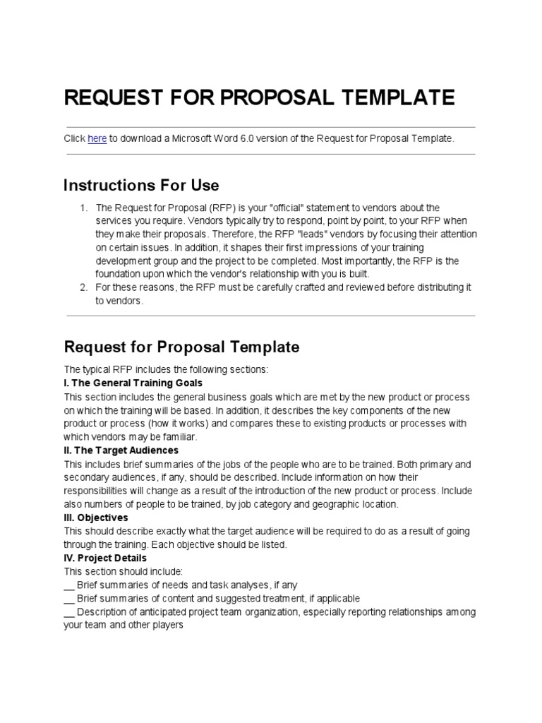 RFP Template - Google Drive | PDF | Request For Proposal | Business