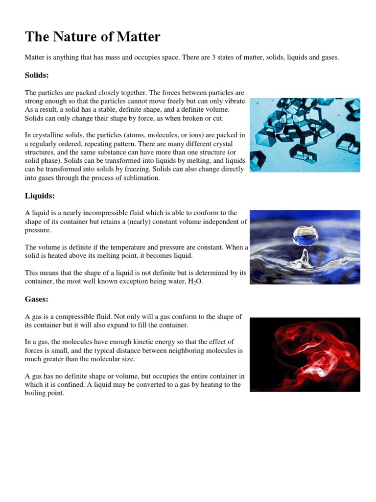 Understanding States of Matter | PDF | Liquids | Melting Point