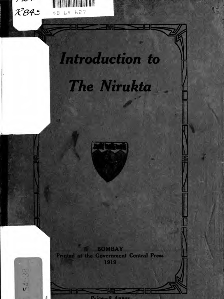 Introduction To The Nirukta and The Literature Related To It | PDF ...