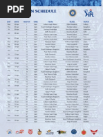 IPL 2023 Schedule and Match List PDF | PDF | Cricket | Cricket Competitions