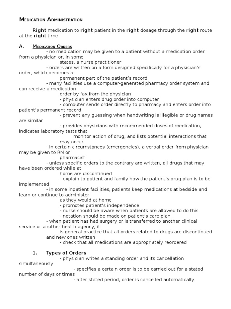 Right Medication To Right Patient in The Right Dosage Through The Right ...