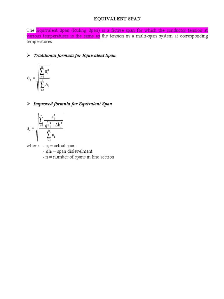 Improved Formula For Equivalent Span | PDF