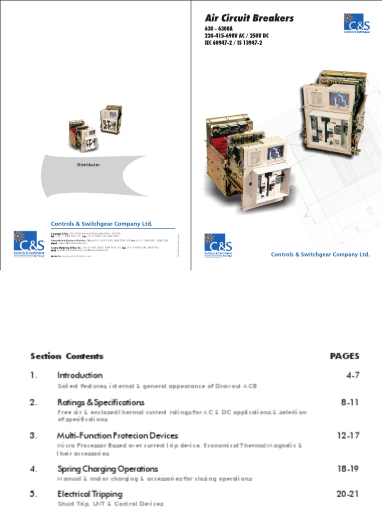 ACB Manual | Mains Electricity | Switch
