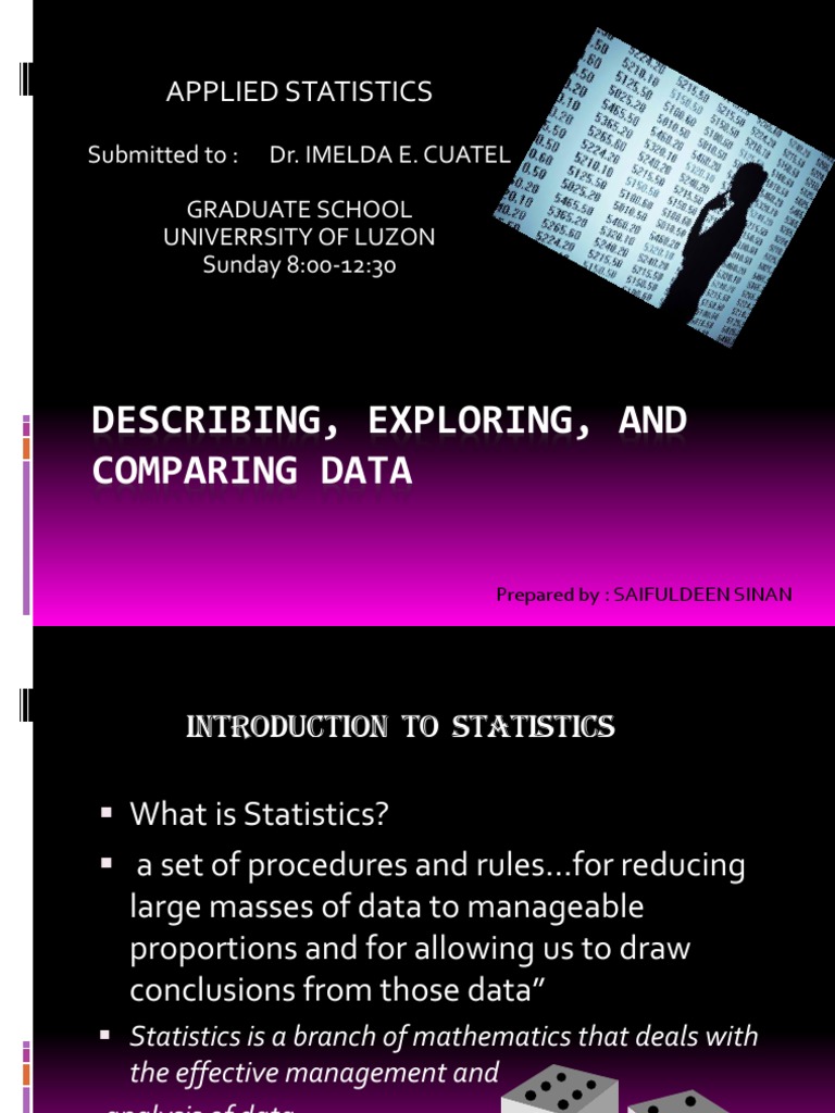 Describing, Exploring, and Comparing Data | PDF | Histogram | Mean