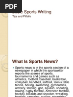 Sports Writing PPT 2024 | PDF | Sports | Basketball Teams