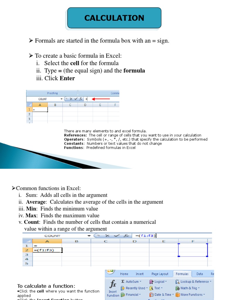 Excel Calculation | PDF | Chart | Formula