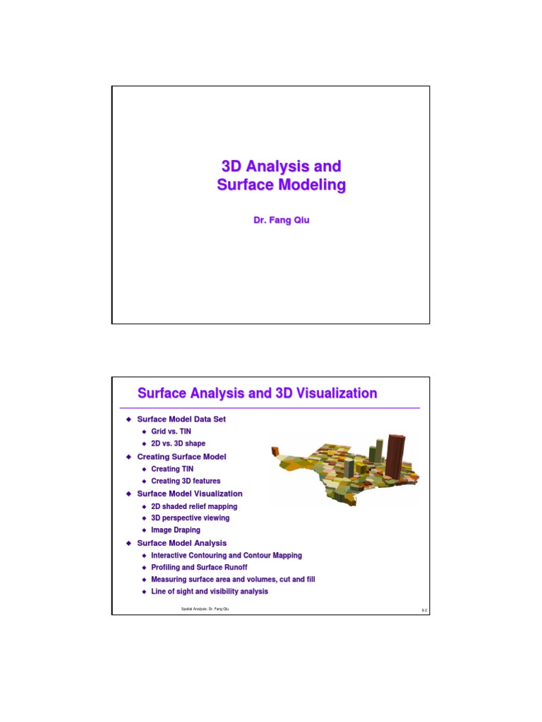 3D Analysis and Surface Modeling | PDF | Teaching Methods & Materials