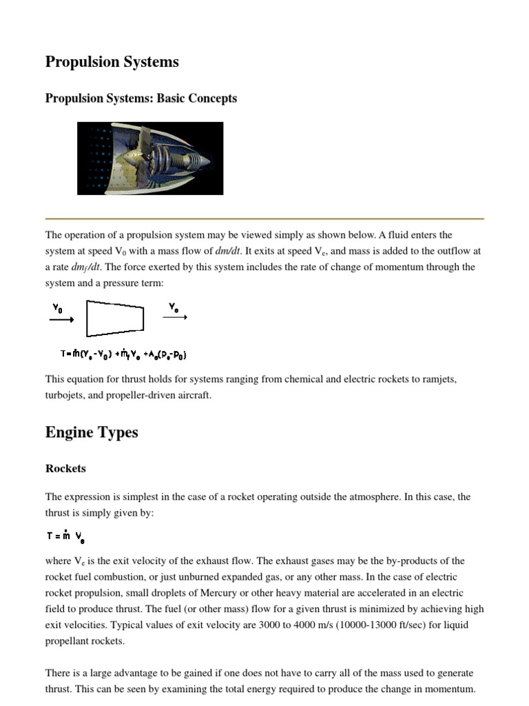 9 Propulsion Systems | PDF | Jet Engine | Rocket