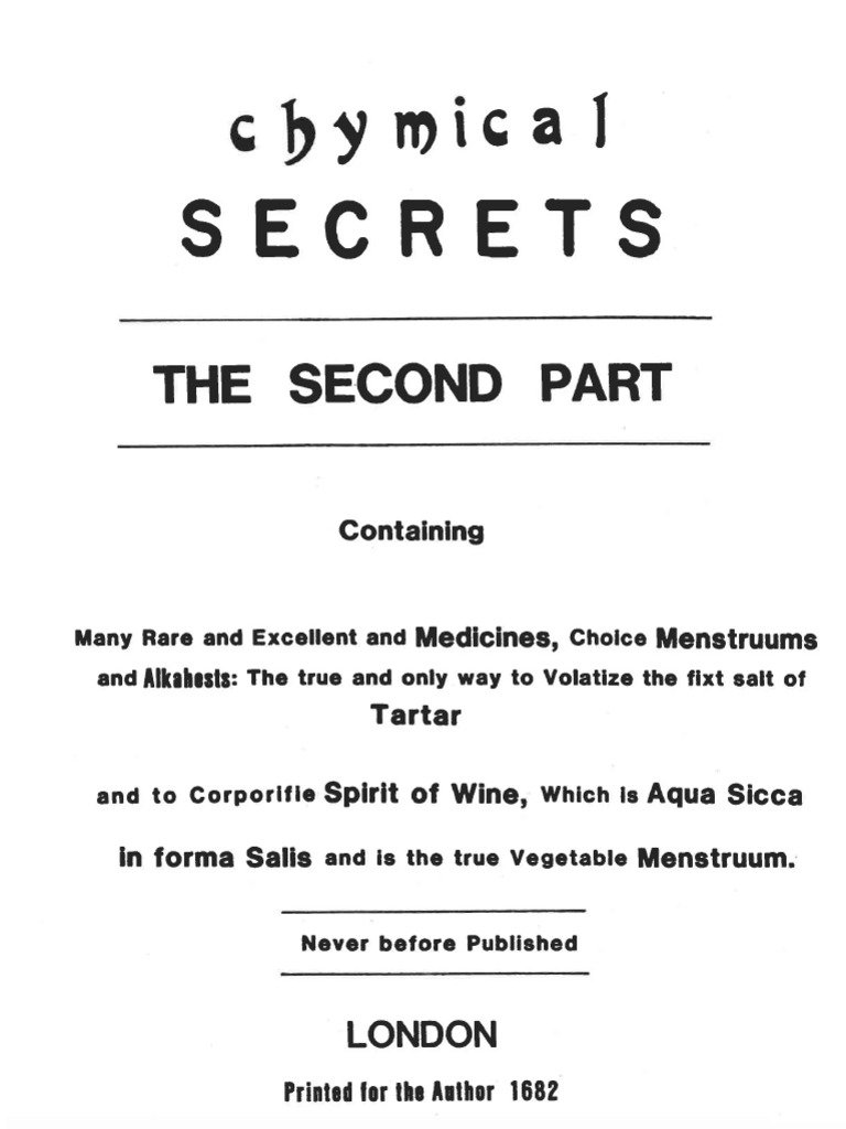 Chemical Secrets | PDF