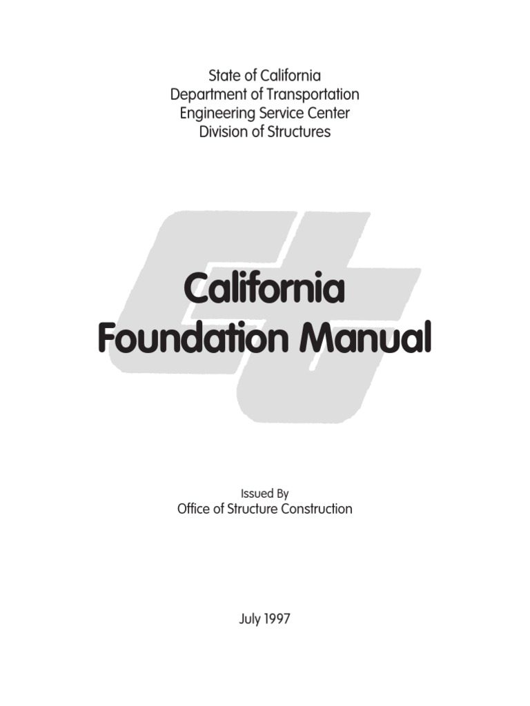 CalTrans Foundation Manual | PDF