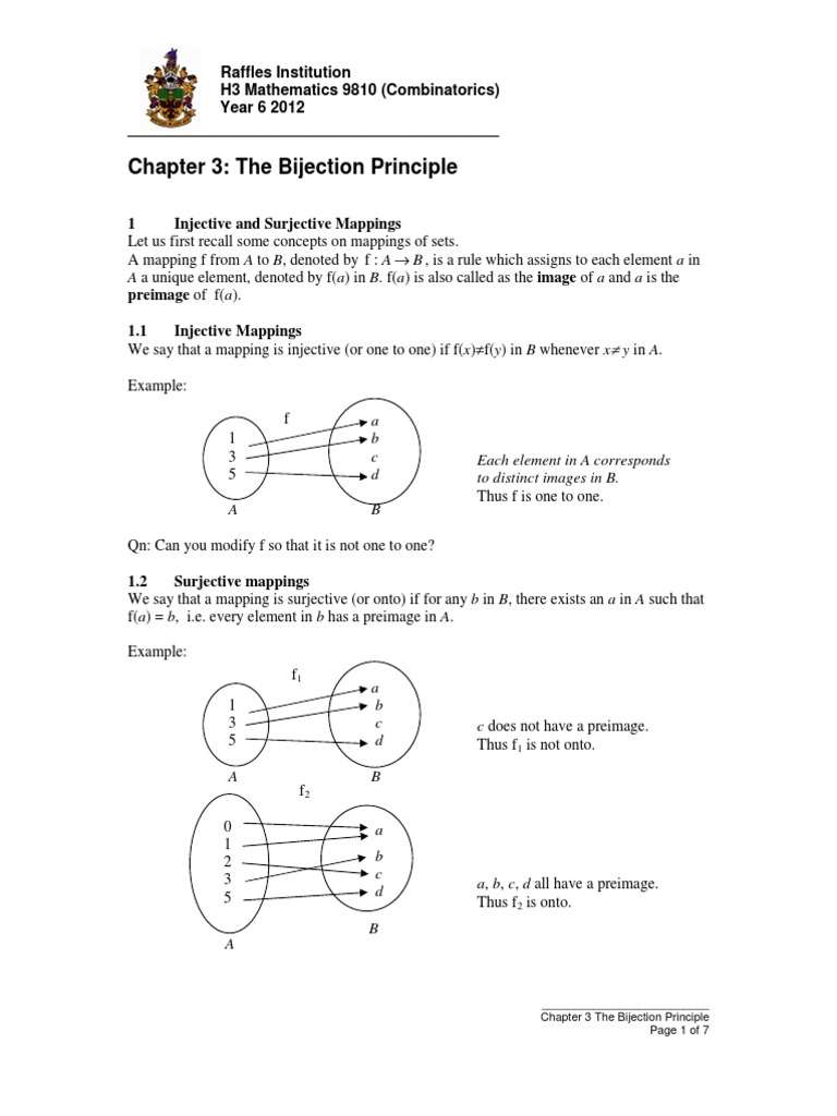 Ch3 Bijection Principle | PDF | Mathematical Concepts | Teaching ...