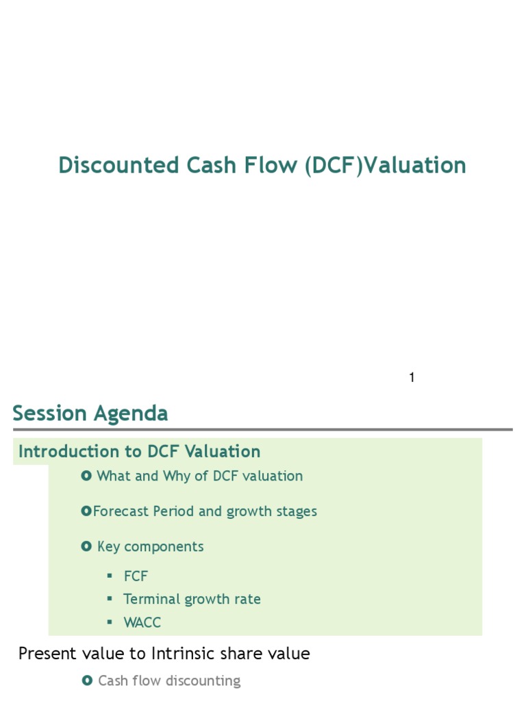 DCF PPT | PDF | Discounted Cash Flow | Cost Of Capital
