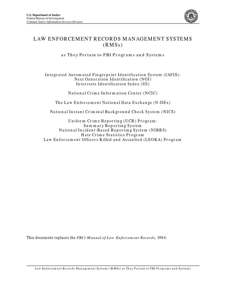 An In-Depth Guide to Law Enforcement Records Management Systems and ...