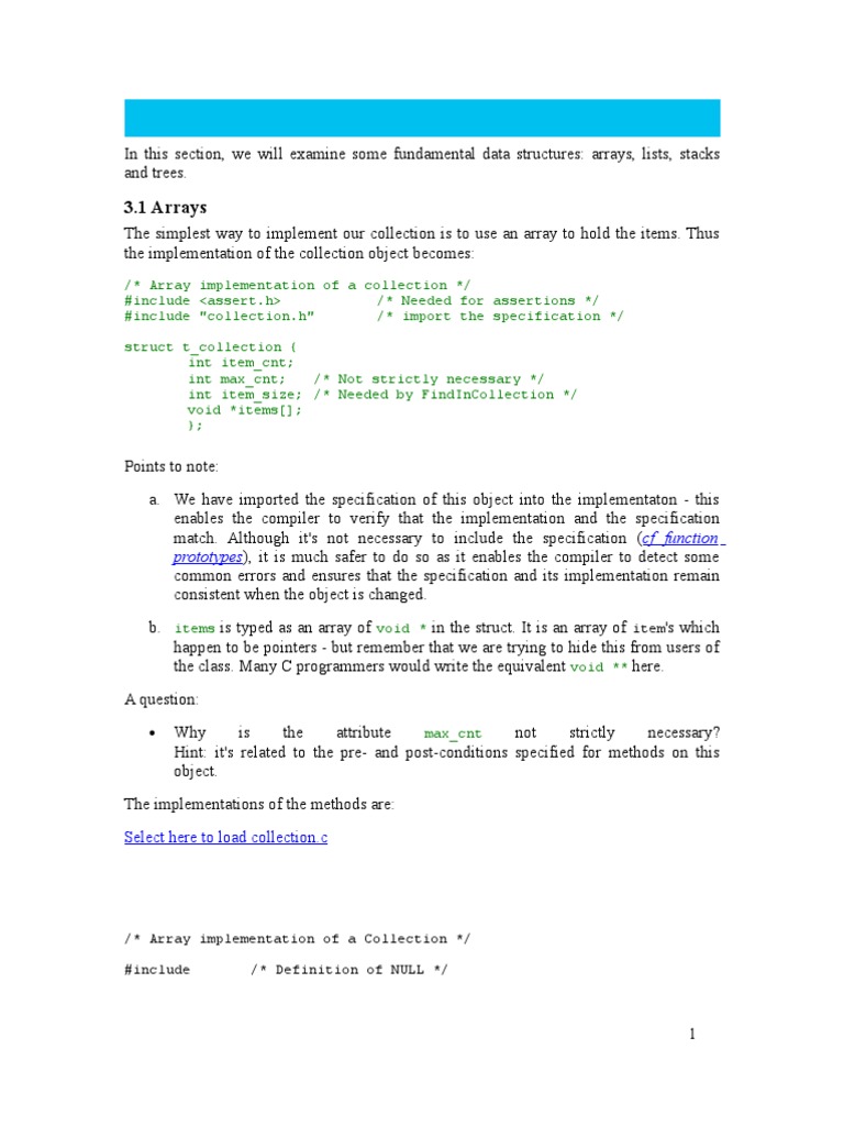 3 Data Structures 31 Arrays Pdf Subroutine Parameter Computer Programming
