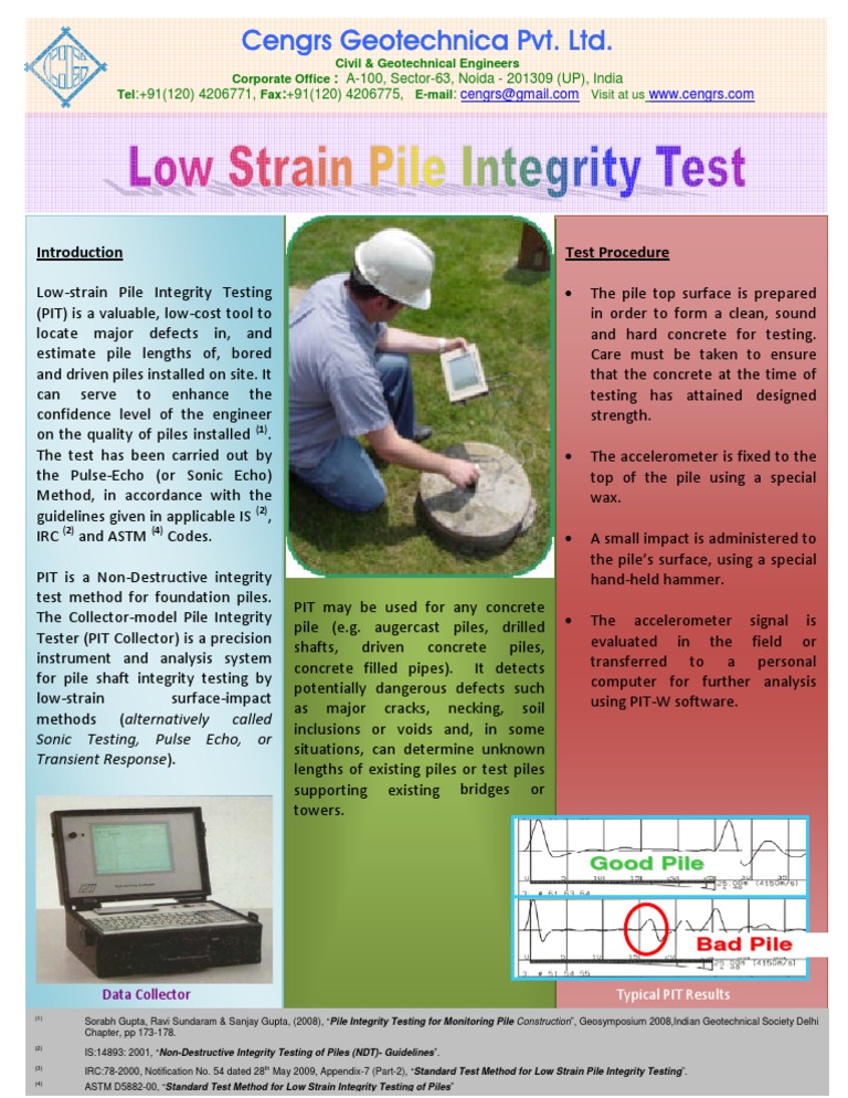 Pile Integrity Testing Procedure Guide | PDF | Deep Foundation ...