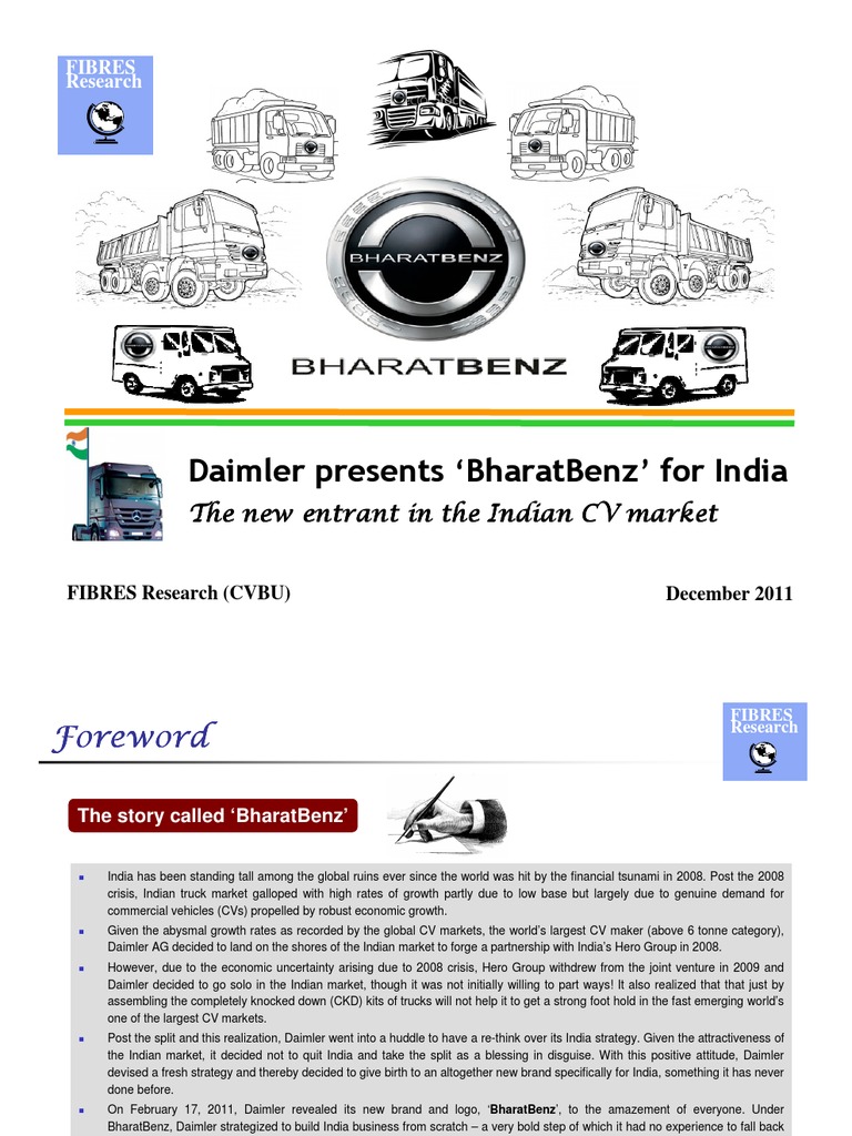 BharatBenz FINAL | PDF | Daimler Ag | Manual Transmission