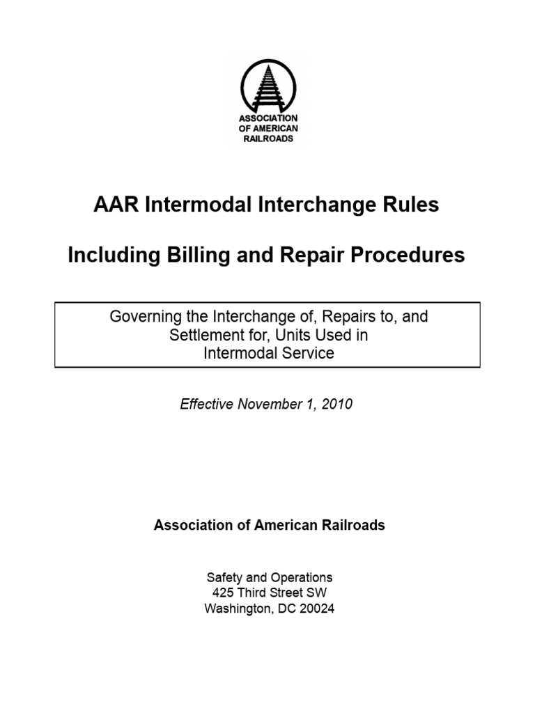 AAR Intermodal Interchange Rules Update | PDF | Tire | Trailer (Vehicle)