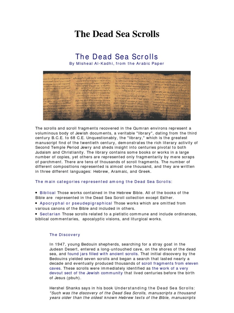 The Dead Sea Scrolls | PDF | John The Baptist | Christianity