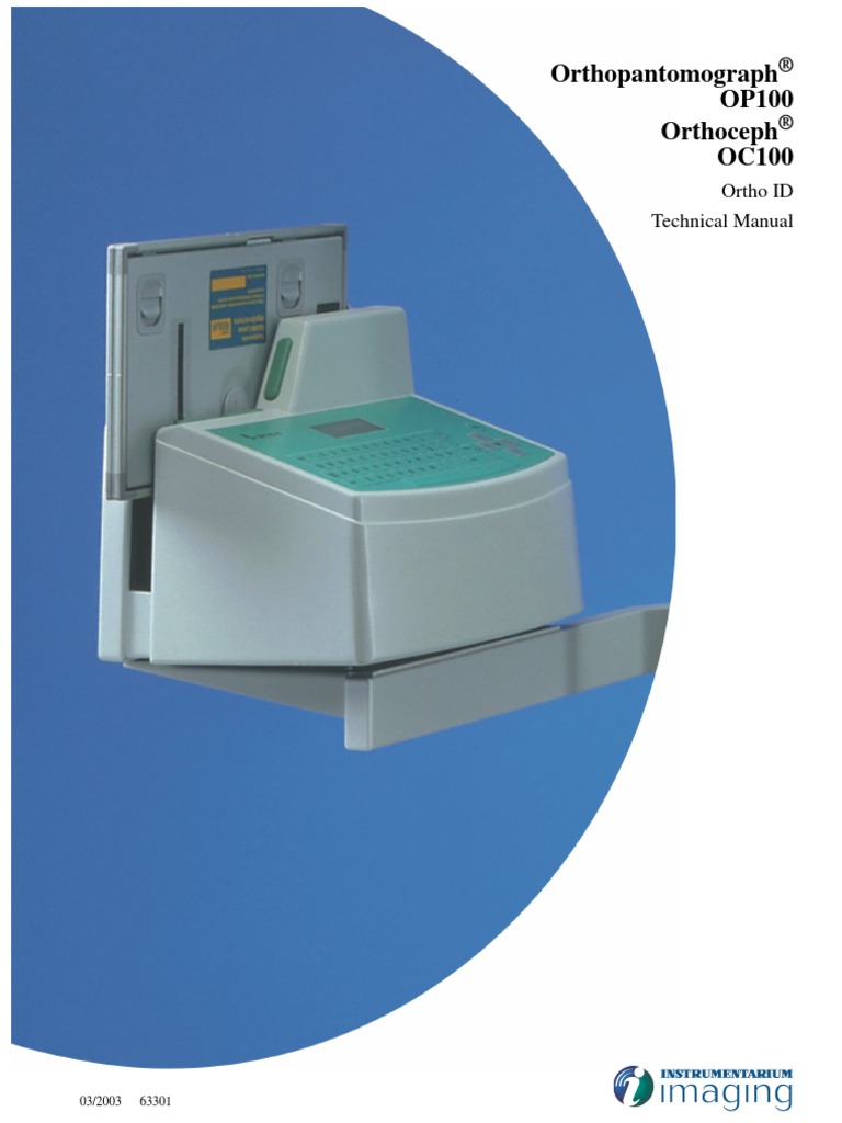 OP100 OC100 OrthoID Technical Manual 4AB | PDF | Copyright | Menu ...