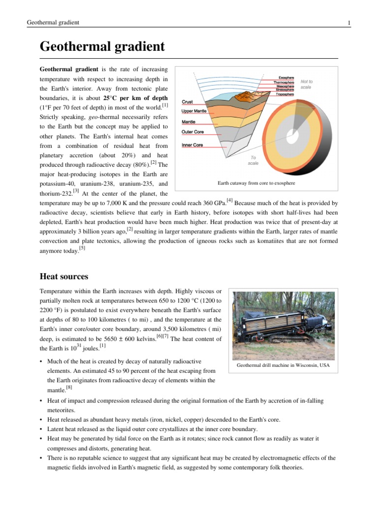 Geothermal Gradient | PDF | Geology | Applied And Interdisciplinary Physics