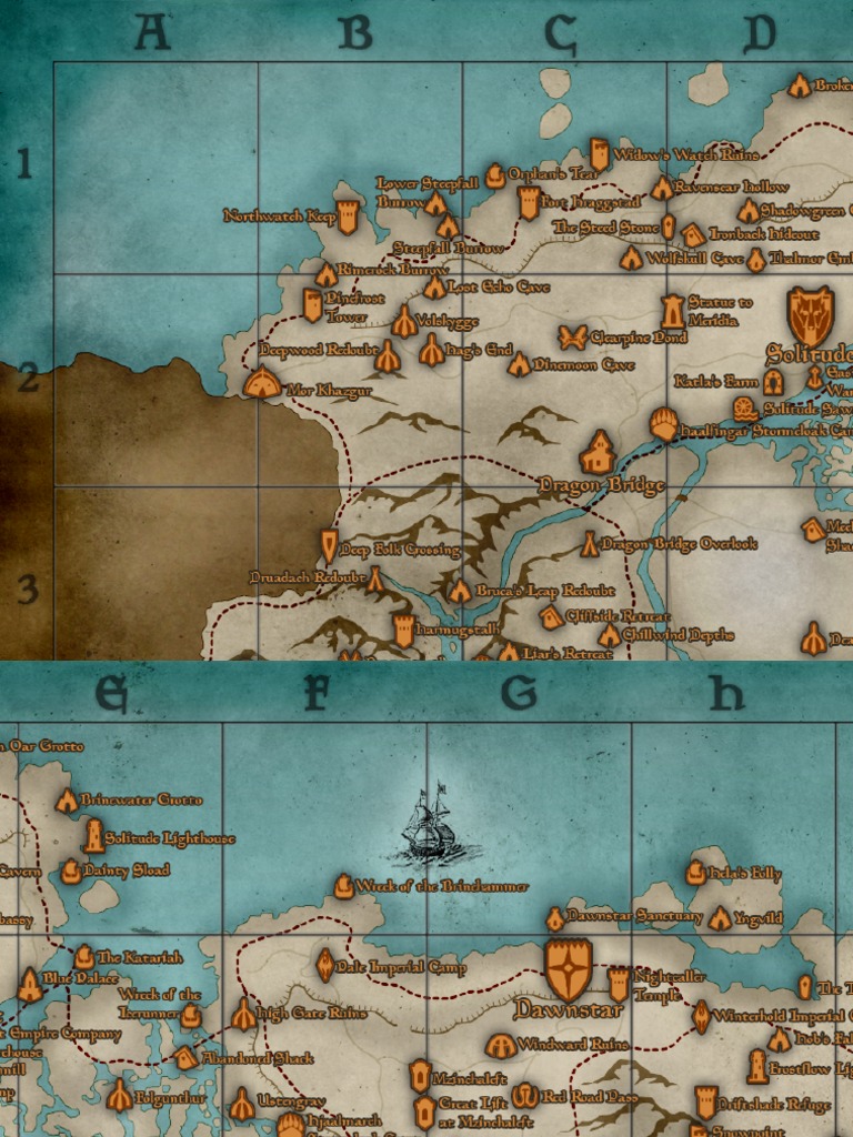 GameBanshee Map of Skyrim | PDF