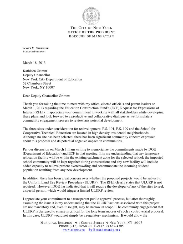 BP Letter To DOE Re ECF Proposal 3.18.13 | PDF | Manhattan | Government
