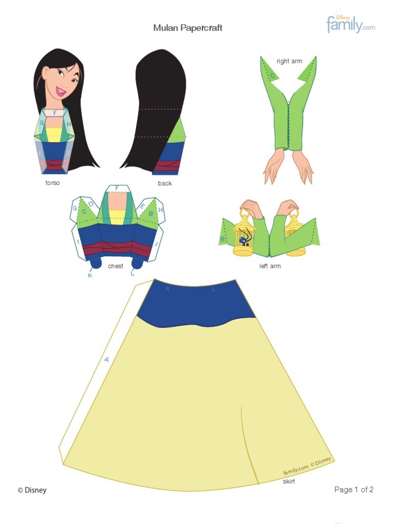 Mulan Papercraft Printable 0210 | PDF