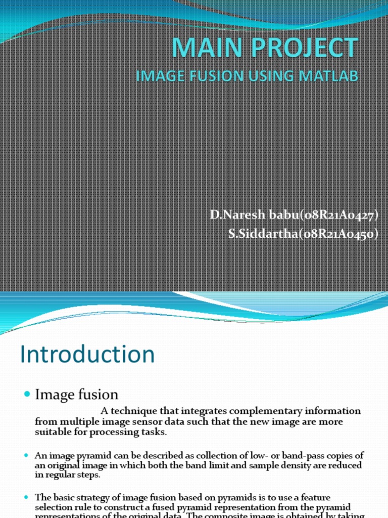 Image Fusion Using MatlabIMAGE FUSION USING MATLAB | PDF | Wavelet ...