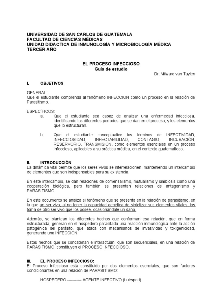 Etapas del Proceso Infeccioso | PDF | Infección | Sistema inmune