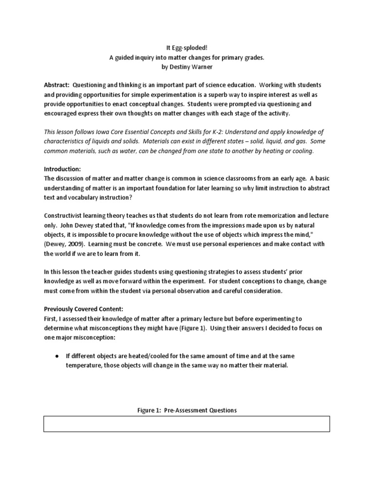 Abstract: Questioning and Thinking Is An Important Part of Science ...
