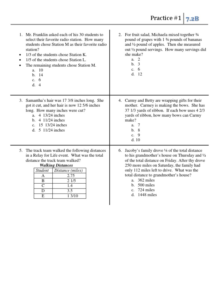 7.2B Practice 1 | PDF