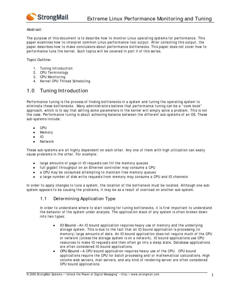 Linux Performance Tuning And Performance Pdf Thread Computing Scheduling Computing 4125