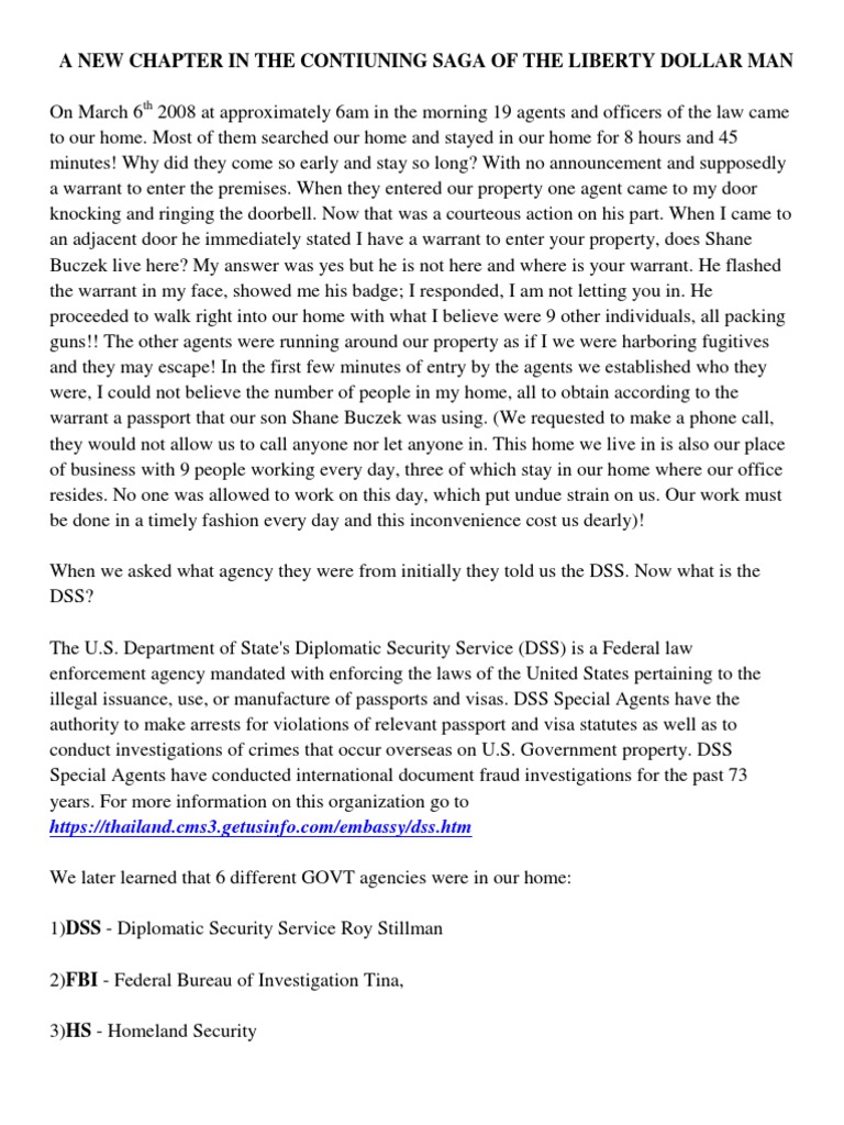 Story - Big.shane Family of Buczek | PDF | Fourth Amendment To The ...