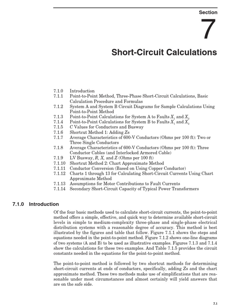 7 Short Circuit Calculations Pdf Electric Motor Transformer