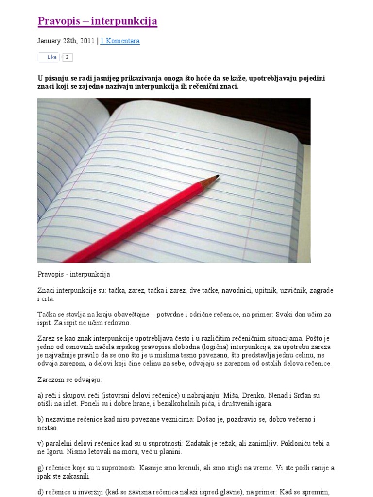 Pravopis - Interpunkcija | PDF